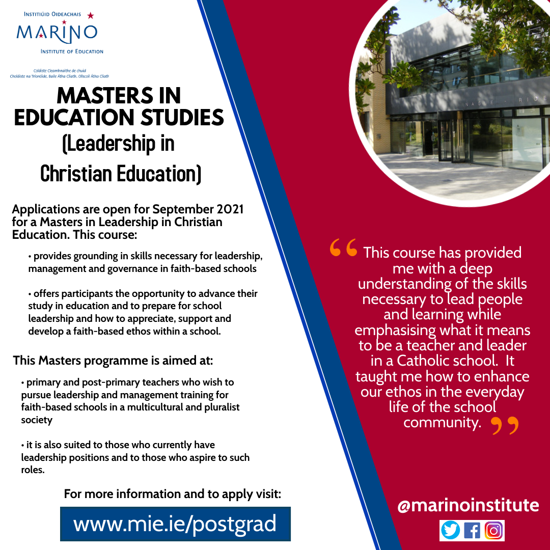 Masters in Leadership in Christian Education - Catholic Primary School ...